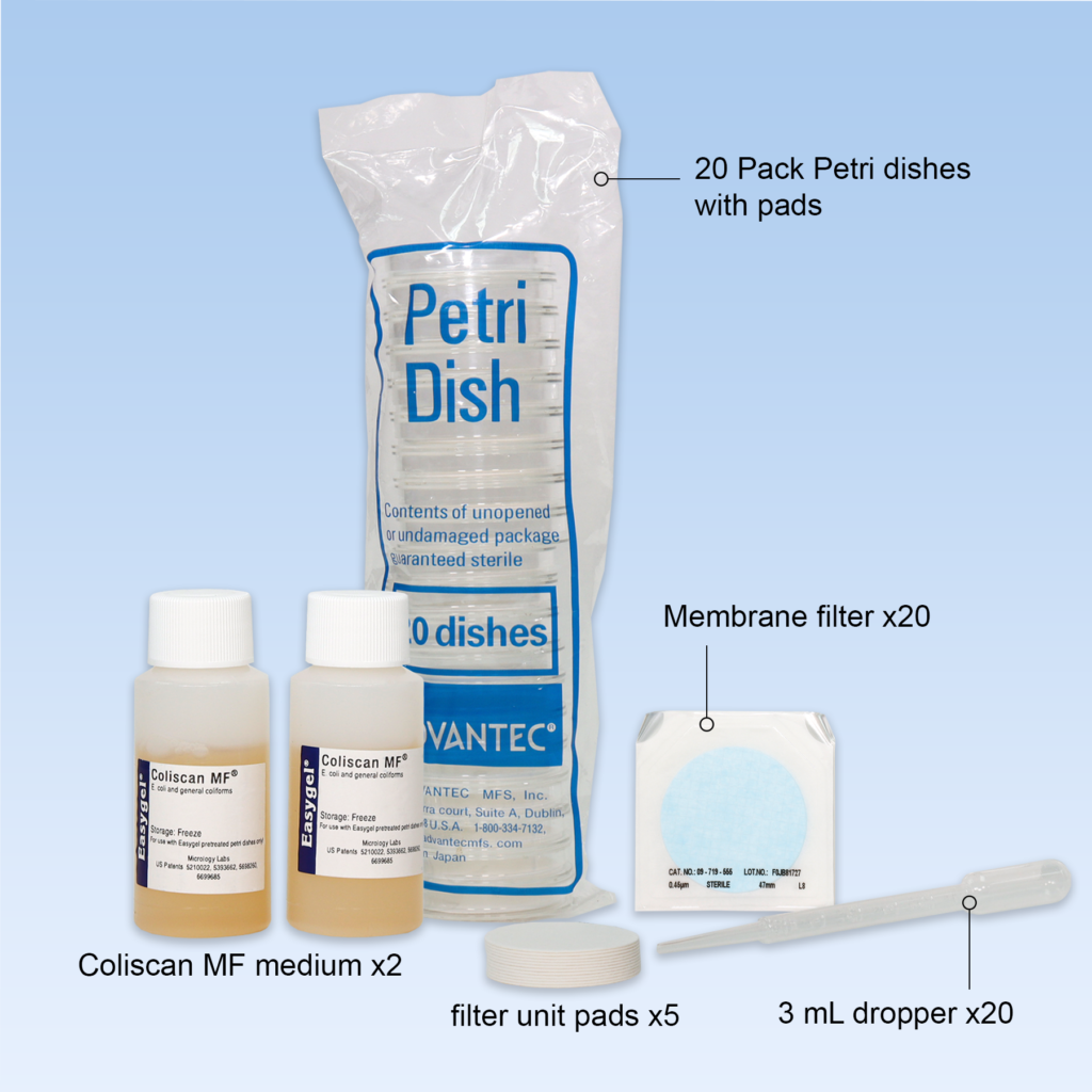Coliscan® MF Membrane Filter Kit 20 test – #CMFK2 | Micrology Labs